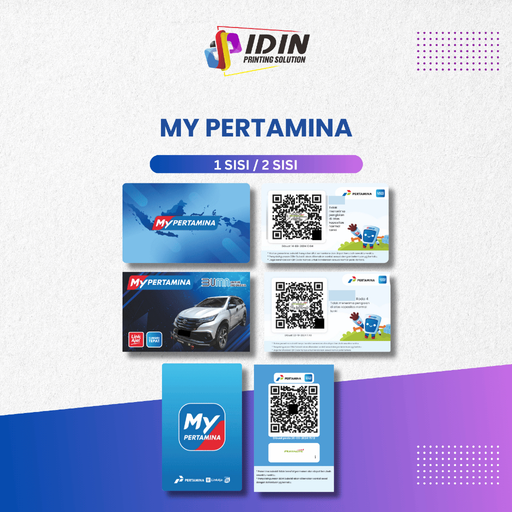 Jual Cetak Kartu ID Card My Pertamina MyPertamina Print UV Premium PVC - Percetakan Idin ...