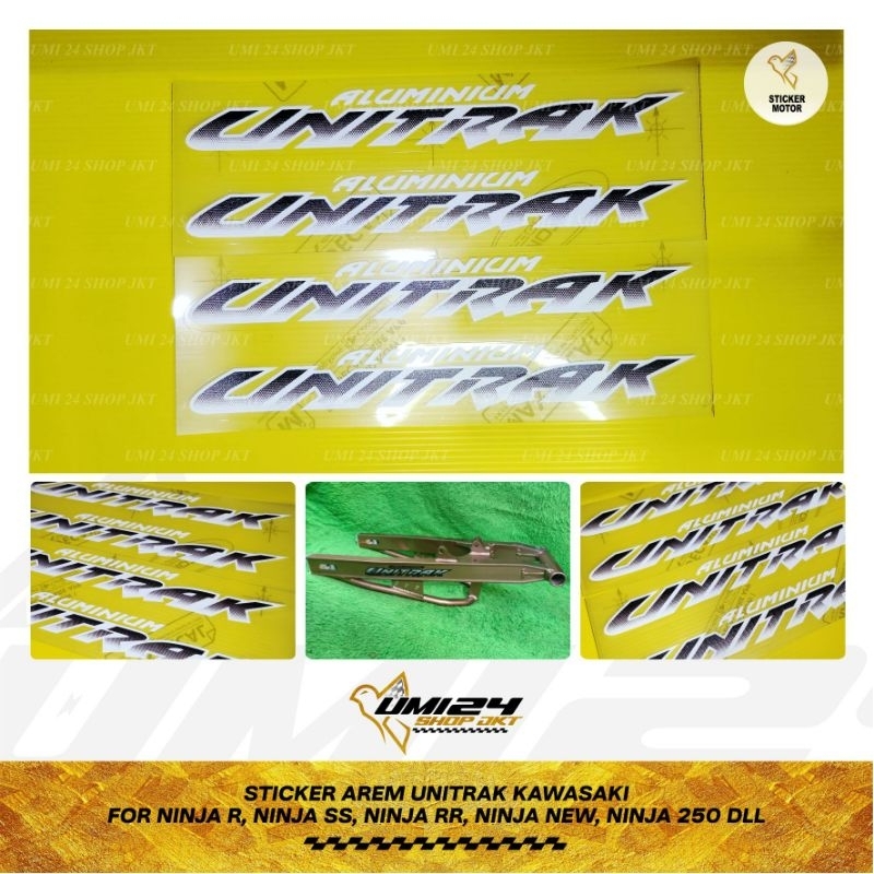 Jual Sticker UNITRAK ARM Kawasaki Ninja R, RR, SSR, SS, Nija 250 DLL ...