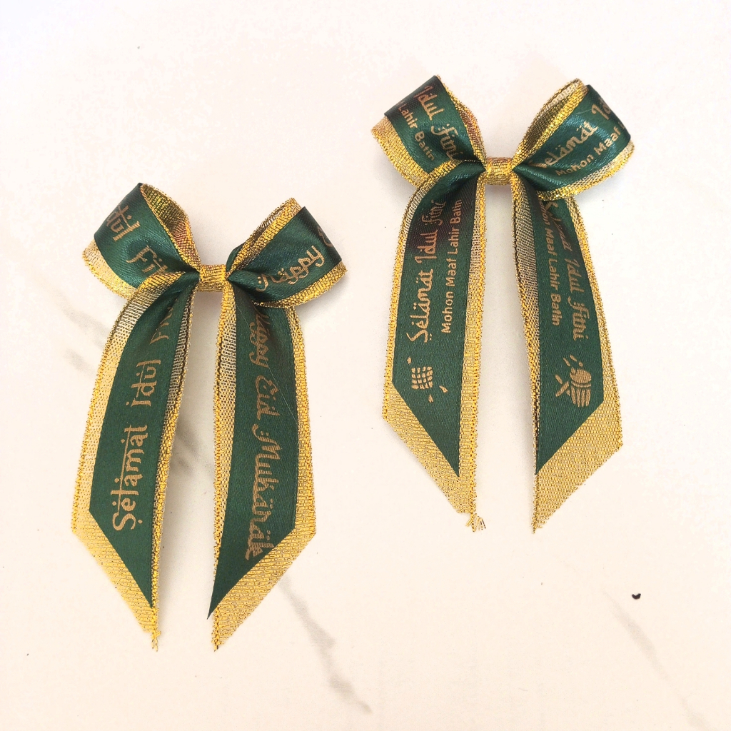 Jual Pita Parcel Idul Fitri Warna Hijau Emerald, Pita Bingkisan Lebaran ...