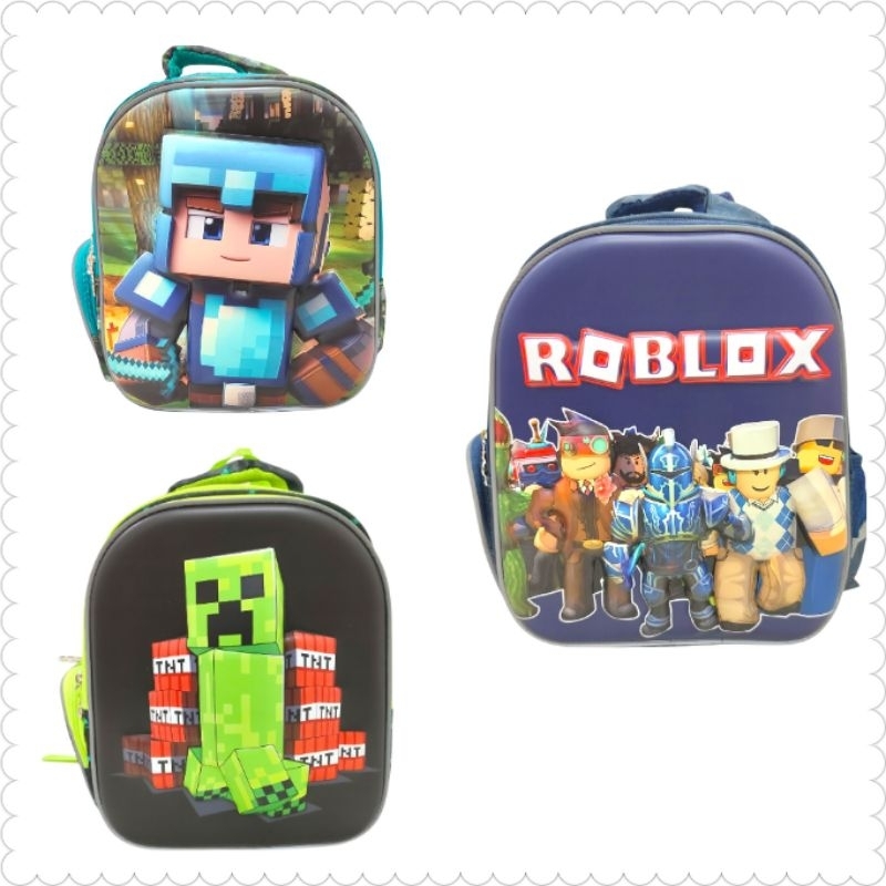 Jual TAS anak TK timbul import Roblox dan minecraft | Shopee Indonesia