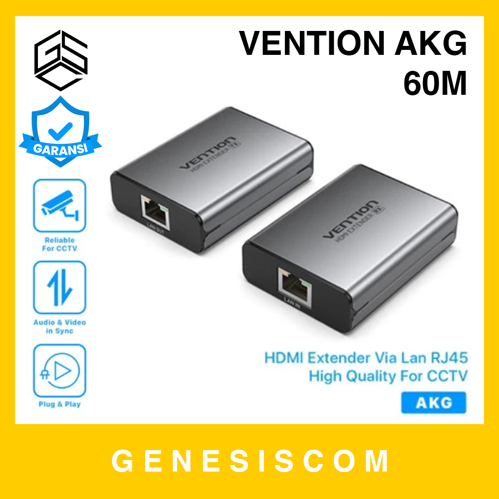 Jual HDMI Extender 60M VENTION AKG via LAN RJ45 Cat5E/Cat6 - FHD Full ...
