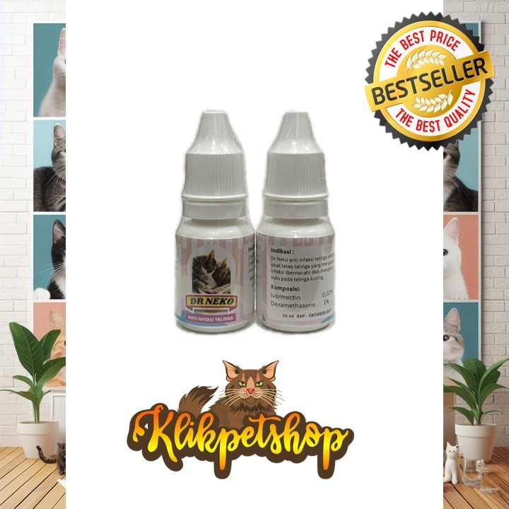 Jual DR neko Infeksi Telinga Obat anti infeksi Telinga / Ear Mites ...