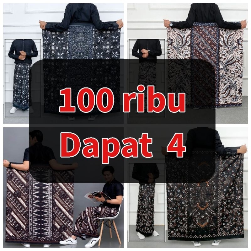 Jual Paket SARUNG DEWASA Murah 100rb dapat 4 Motif Gus IQDAM Polymicro ...