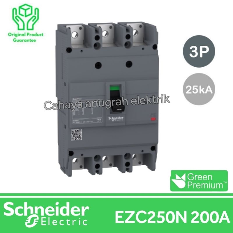 Jual Mccb Schneider EZC250N 200A 3P 25kA Mccb 200 Ampere 3 PHASE NFB 200A 3P Original | Shopee ...