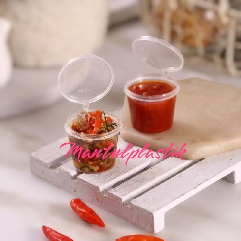 Jual (1PACK) Cup Saus Klir 25ml 35ml 60ml Isi 50pcs / Thinwall Cup ...