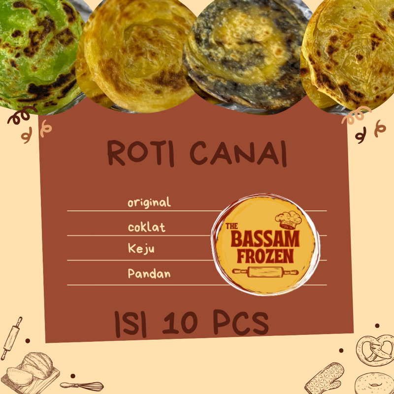 Jual roti canai keju isi 10 pcs / roti maryam / roti cane / roti konde ...