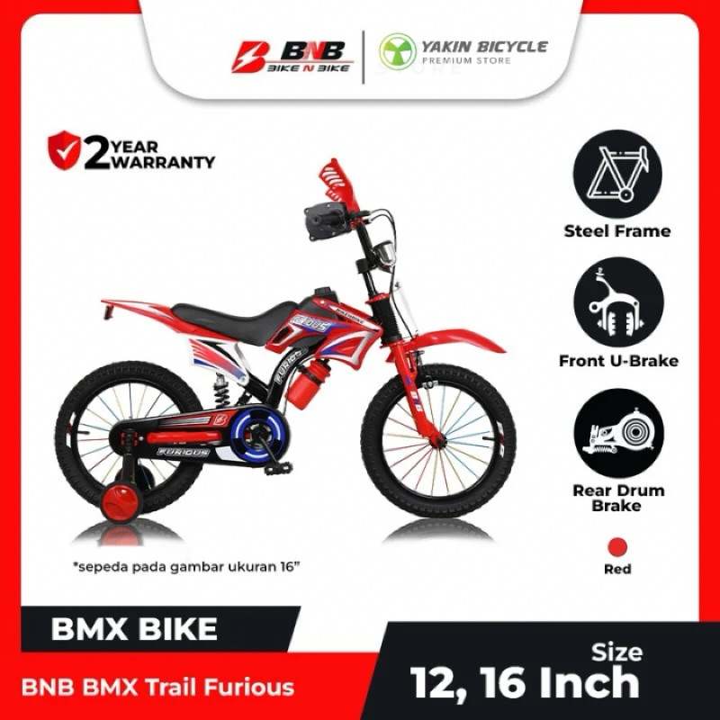 Jual SEPEDA 12 BMX BNB TRAIL FURIOUS | Shopee Indonesia