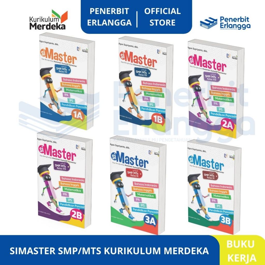 Jual [Erlangga Official] Simaster Smp/Mts Kelas 7a 7b 8a 8b 9a 9b ...