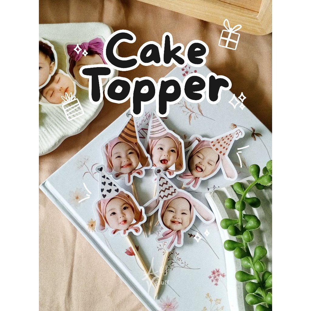 Jual [SATUAN] Custom Cake Topper Wajah | Topper Kue Ulang Tahun ...