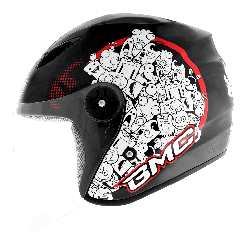 Jual HELM BMC MILAN DOODLE - BLACK GLOSSY | Shopee Indonesia