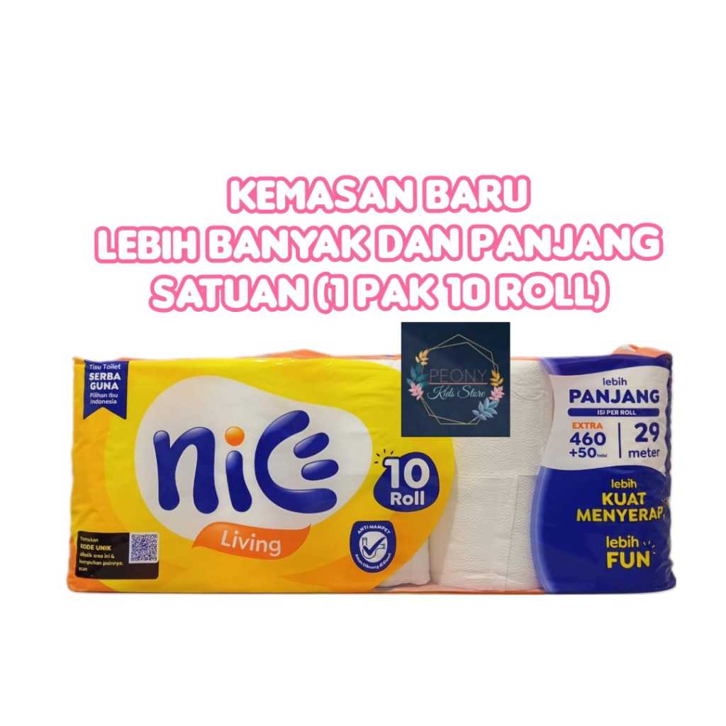 Jual Nice Tissu Toilet 10roll core emboss/tisu gulung WC 10 roll embose ...