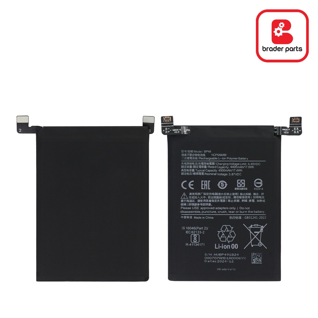 Jual Braderparts Baterai Battery Batre BP49 for Xiaomi Poco F4 5G ...