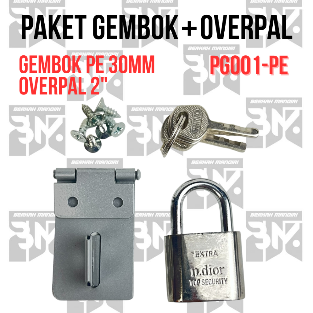 Jual Paket Overval 2" & Gembok Pendek & Panjang chrome 30/40/50/60mm ...