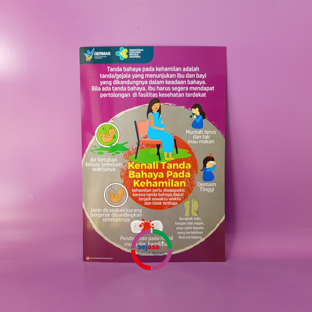 Jual Poster Kenali Tanda Bahaya Pada Kehamilan | Poster Kebidanan | Laminasi Glossy | Shopee ...