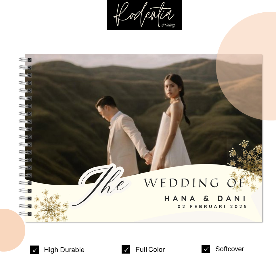Jual Guest Book Custom Foto Buku Tamu Penikahan Khitanan Soft Cover ...