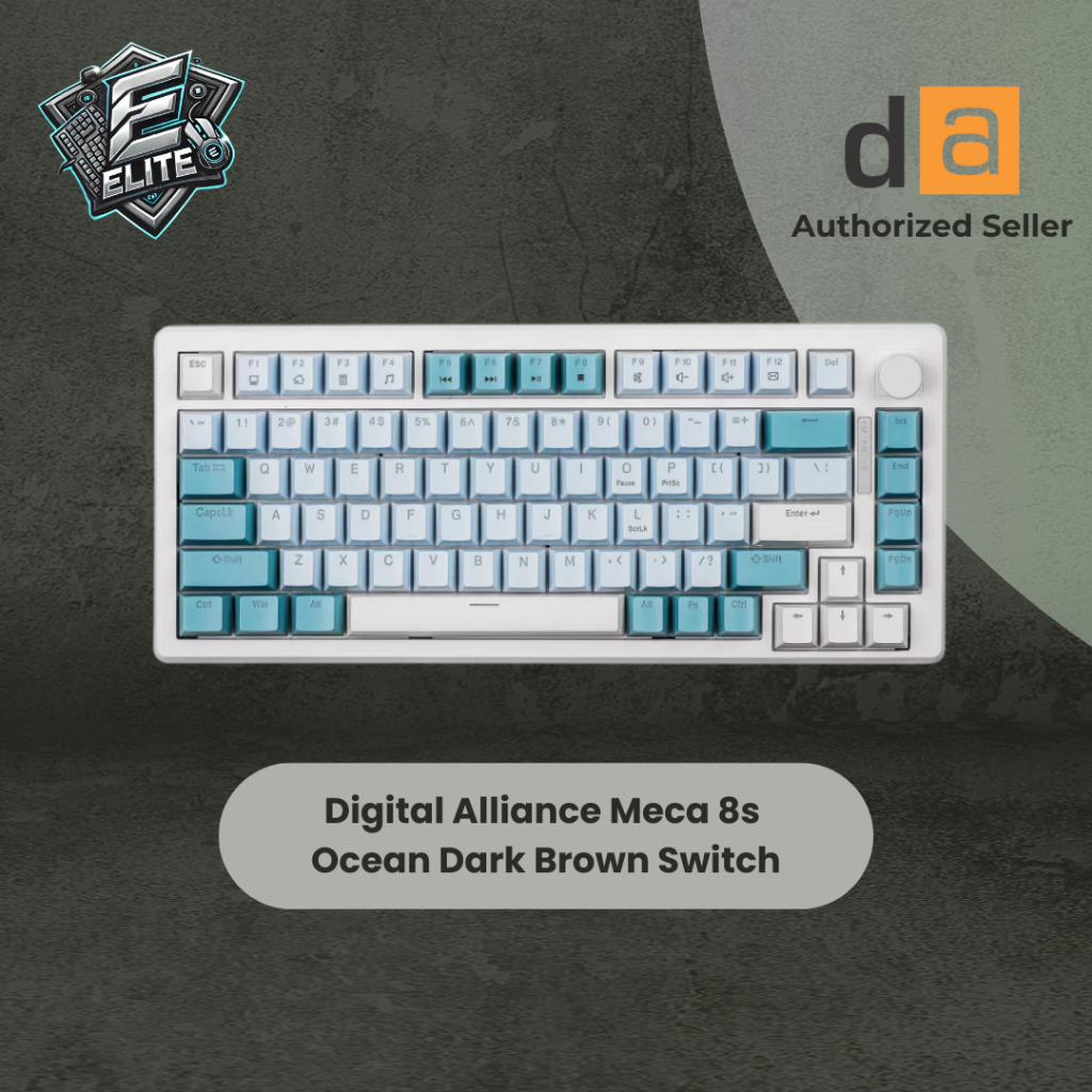 Jual Digital Alliance Meca 8S Ocean Dark Brown Switch Keyboard | Shopee ...