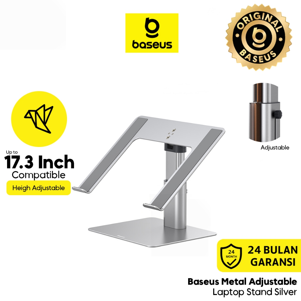 Jual Baseus Stand Laptop Metal Adjustable Silver | Shopee Indonesia