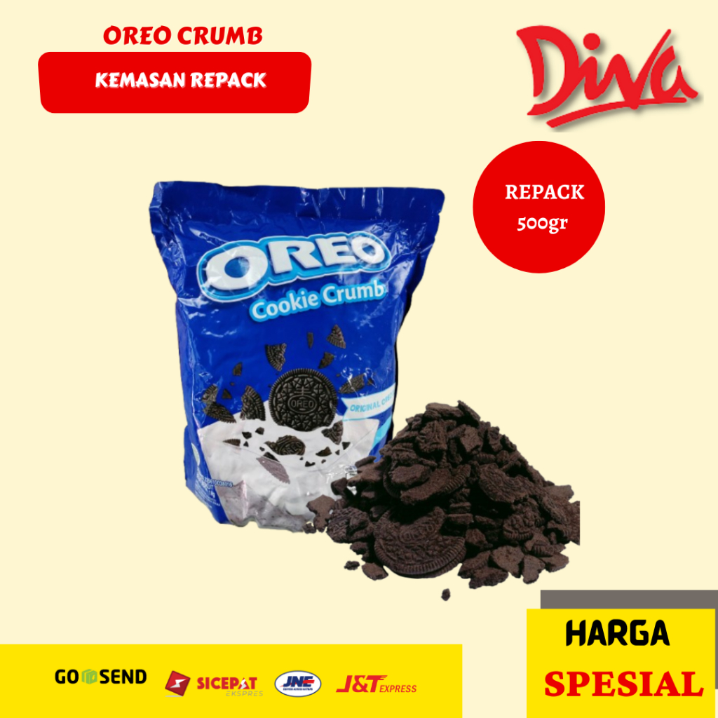 Jual Oreo Crumb REPAK | Bubuk Oreo Kasar 500GR | Shopee Indonesia