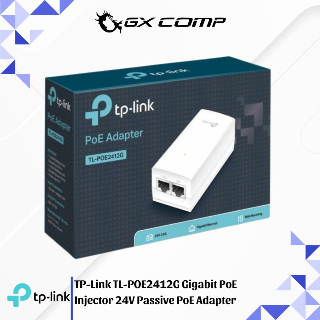 Jual TP-Link TL-POE2412G Gigabit PoE Injector 24V Passive PoE Adapter ...