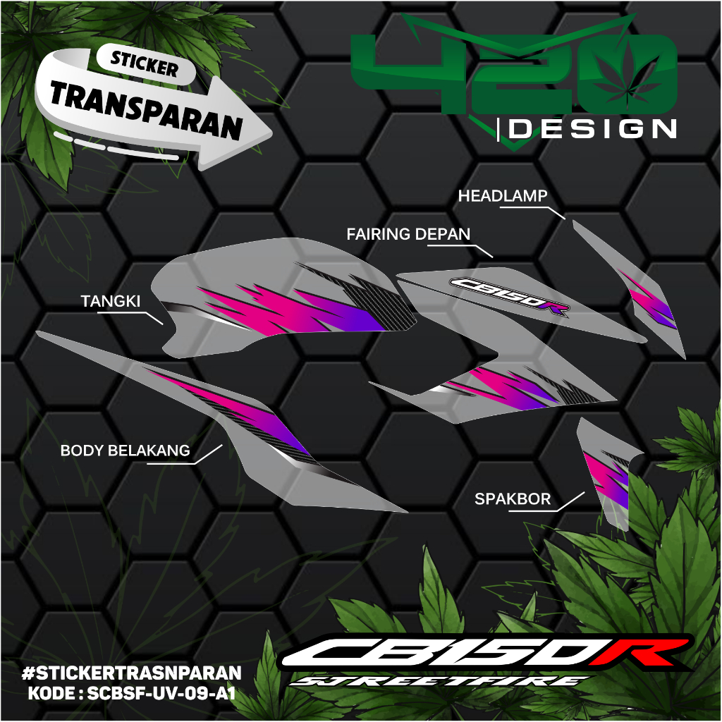 Jual STRIPING / STIKER CB150R NEW V2 CARBON - STRIPING CB150R NEW ...