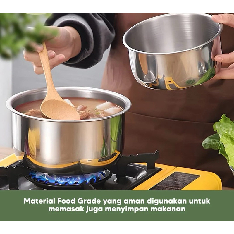 Jual Panci India Set 5pcs - Panci Beranak - Panci Stainless 5 Susun ...