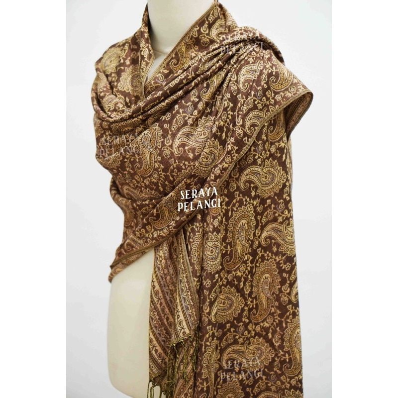 Jual Pashmina Motif Keong 03 Selendang Scarf Syal Shawl Pasmina Halus ...