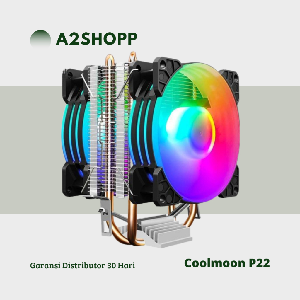 Jual CPU FAN COOLER COOLMOON RGB P22 FOR INTEL DAN AMD FAN PROCESSOR ...