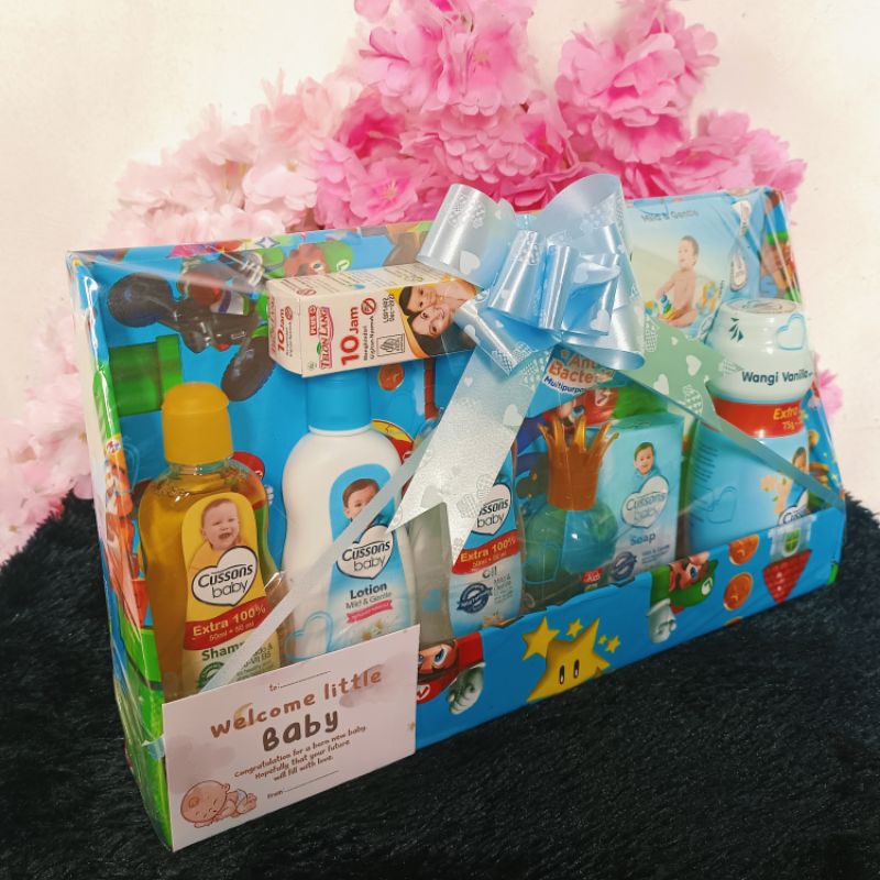 Jual Parsel kado Bayi Newborn Laki Laki Perempuan Parsel Kosmetik Bayi ...