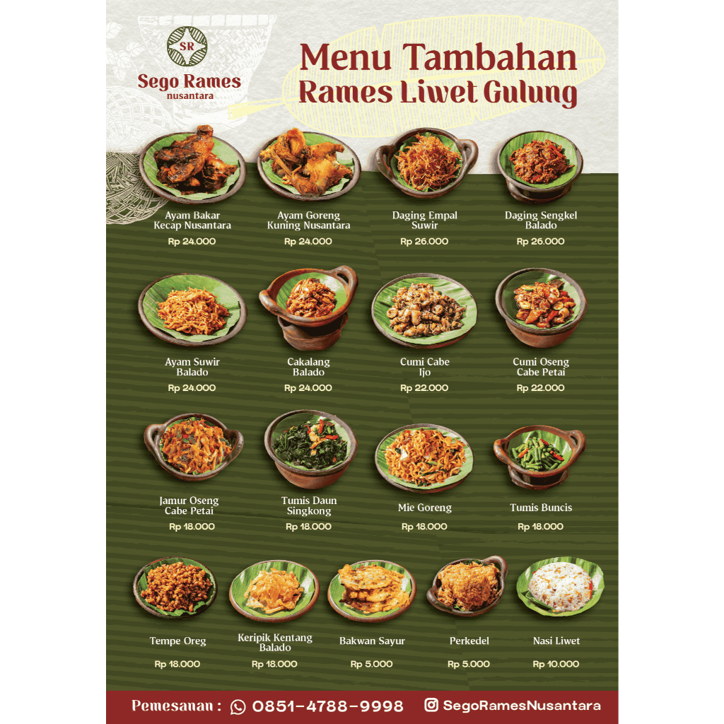 Jual Menu Tambahan - Sego Rames Nusantara | Shopee Indonesia
