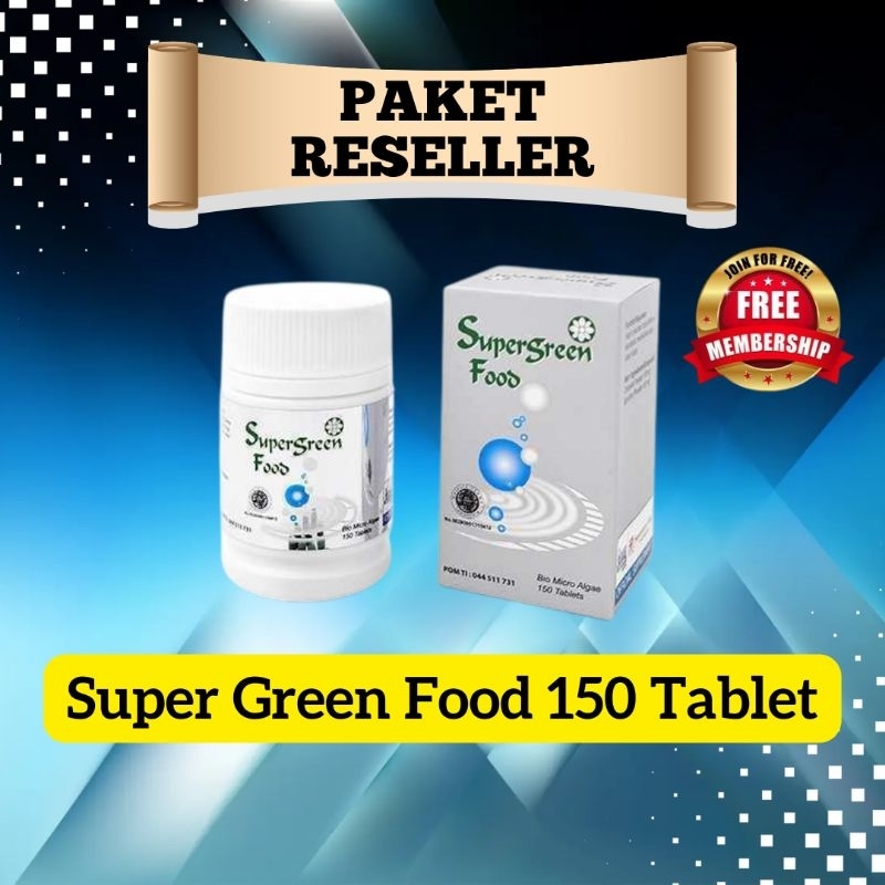 Jual Paket Reseller Super Green Food 150 Tablet Suplemen Multivitamin Dan Mineral Padat Gizi ...