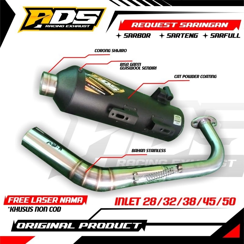 Jual ORIGINAL ADS RACING EXHAUST_PROJECT KNALPOT STANDAR RACING AEROX ...