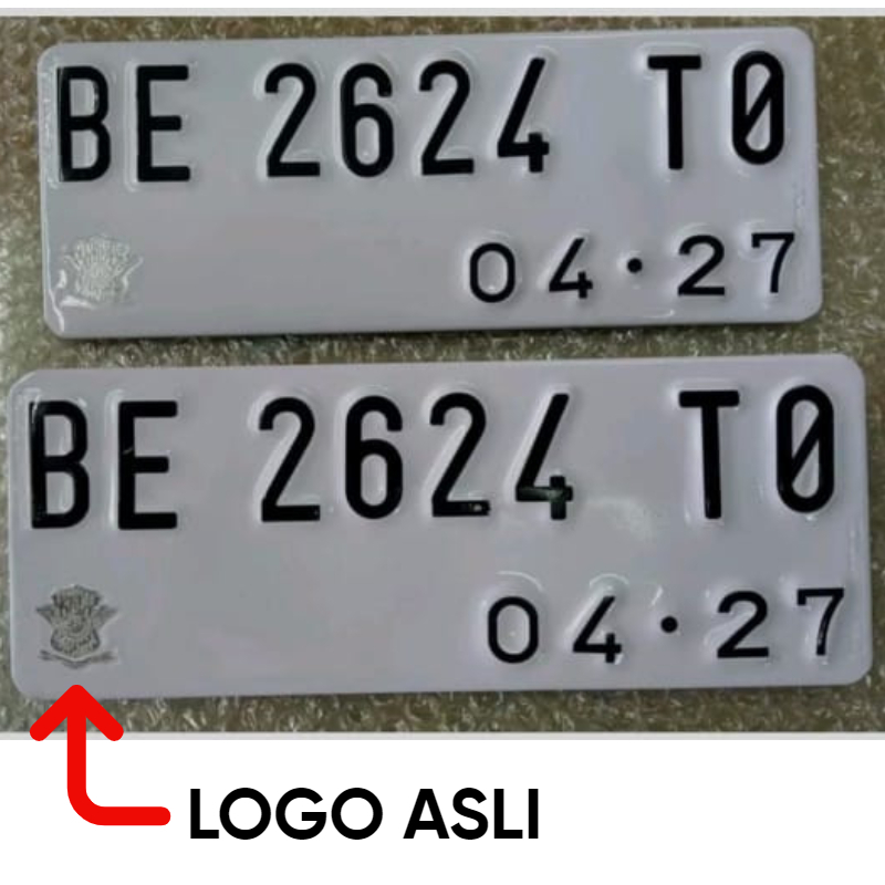 Jual PLAT NOMOR MOTOR PUTIH LIPAT TERBARU PAKAI BAUT TANAM BAHAN TEBAL ...