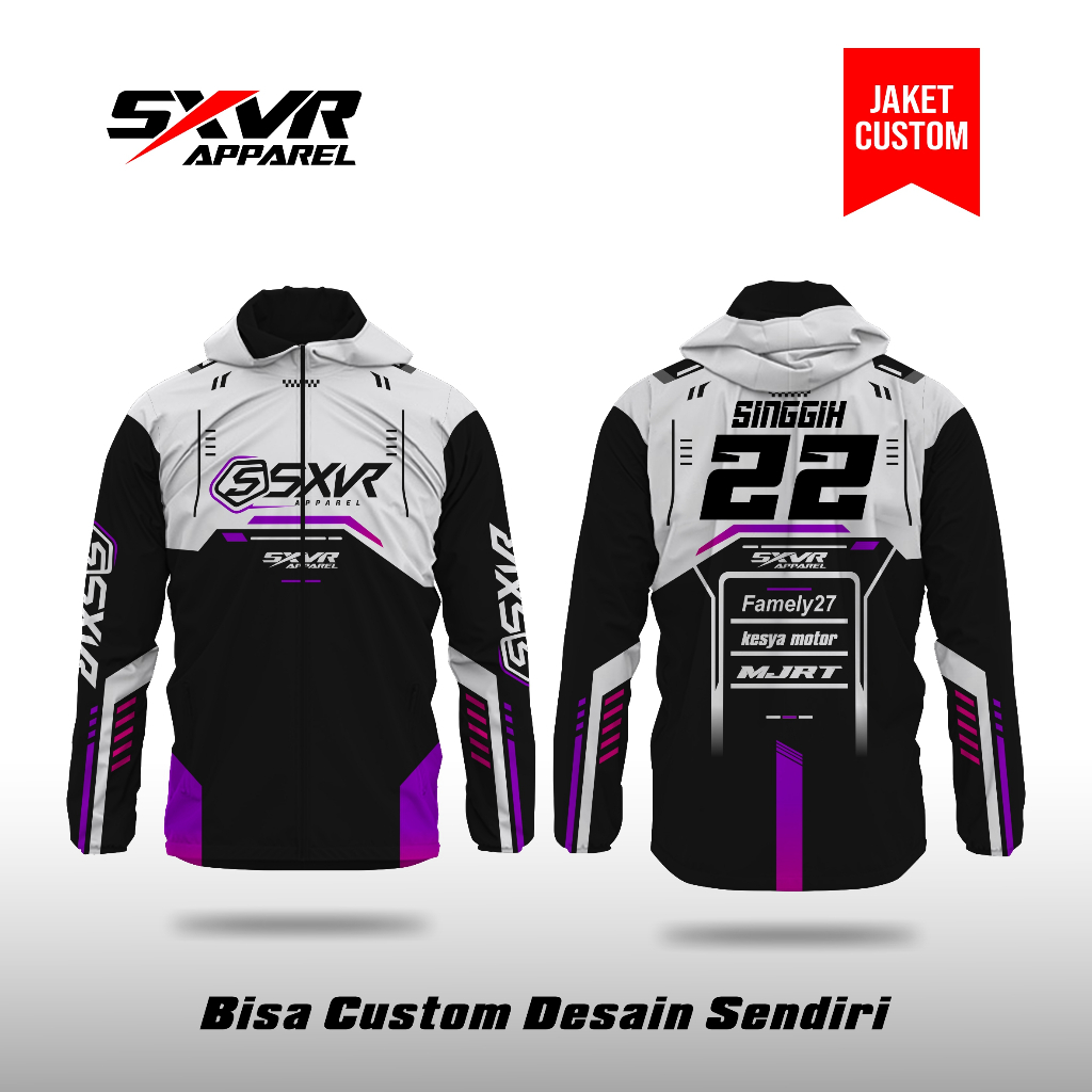Jual Jaket Custom Racing Jaket Parasut Windbreaker Waterproof | Shopee ...