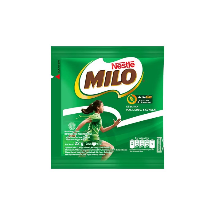 Jual Milo Activ Go Renceng 10 sachet x 22 gram/Susu Coklat Milo ...