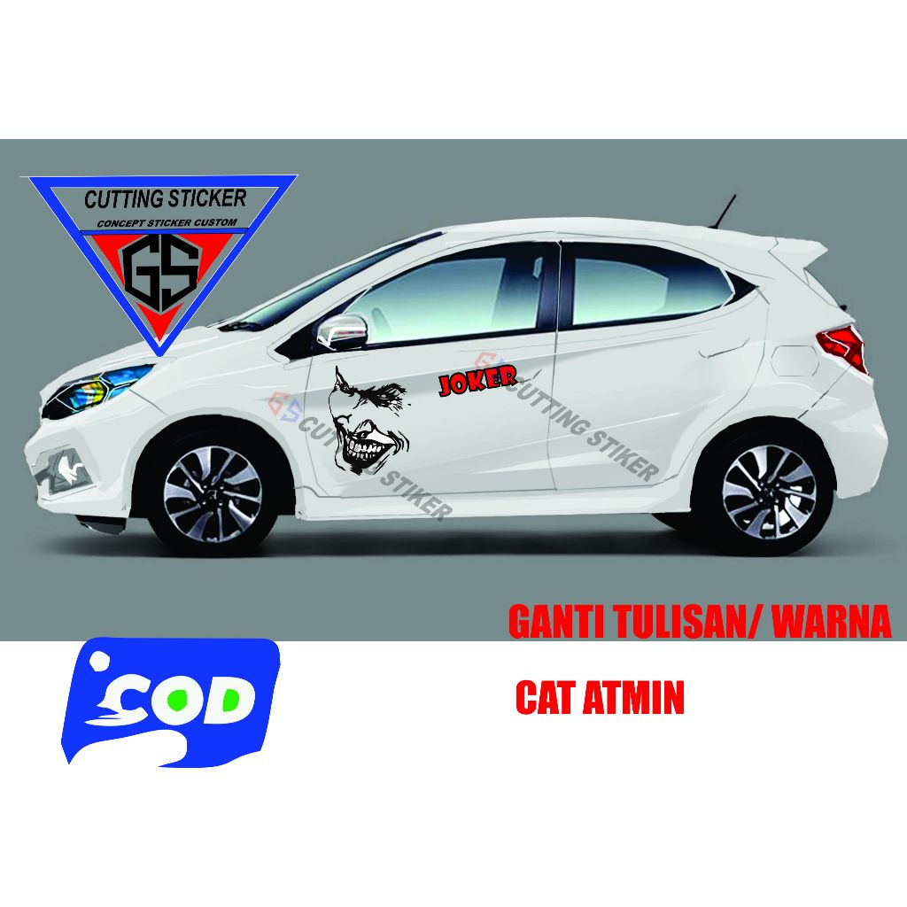 Jual sticker mobil brio sticker cutting bervariasi cocok untuk semua ...