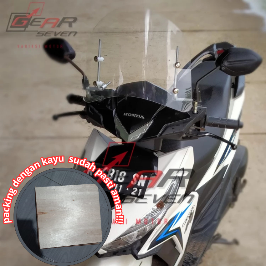 Jual Windshield Motor Universal Standar ukuran 30cm x 40cm Visor Tameng ...