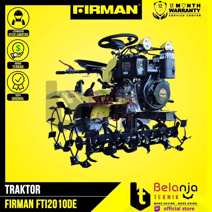 Jual Firman Traktor FTI2010DE Mini Bajak Sawah Dan Ladang 4 Roda Diesel ...
