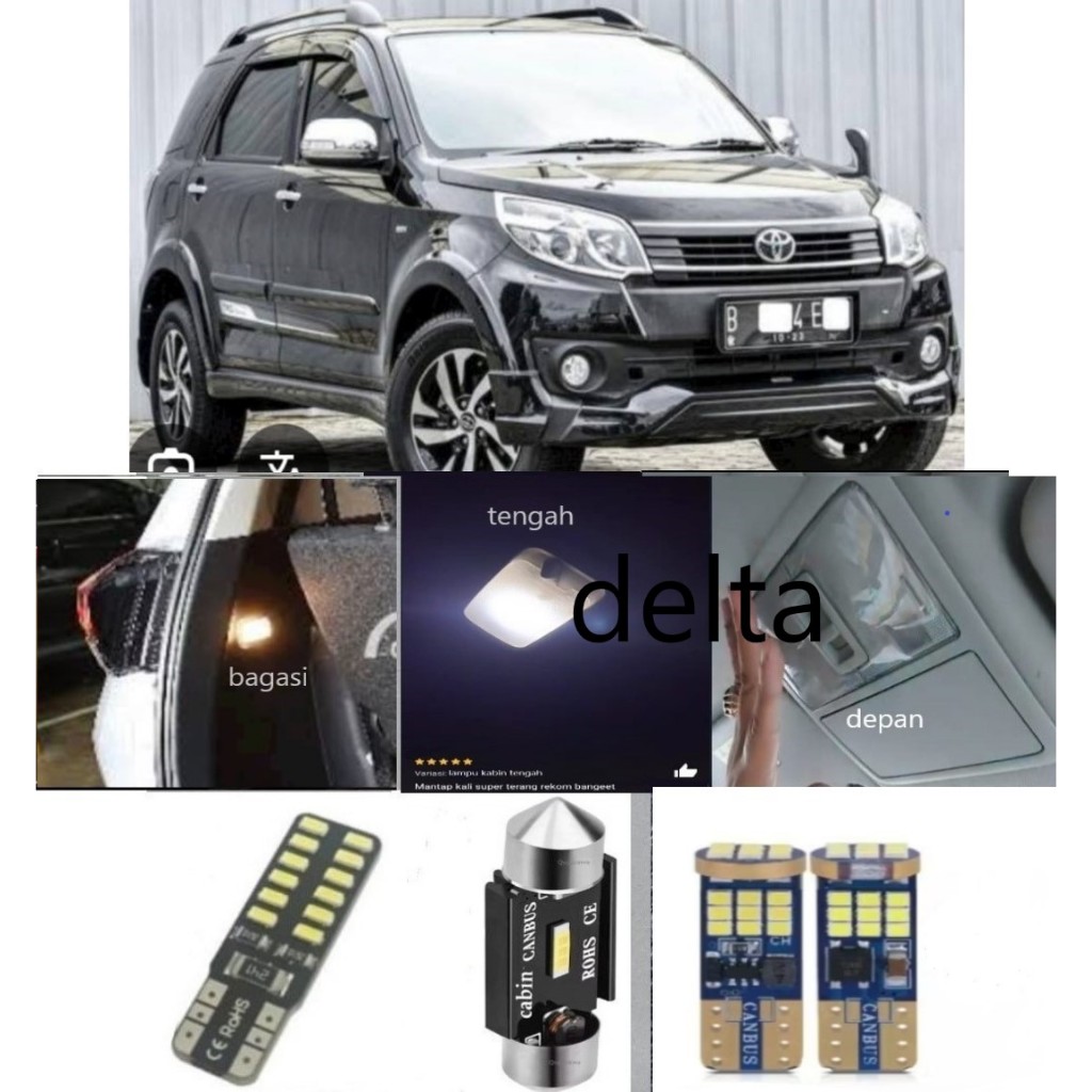 Jual bohlamp plafon Toyota LED Rush Terios, All New Rush/Terios Lampu ...