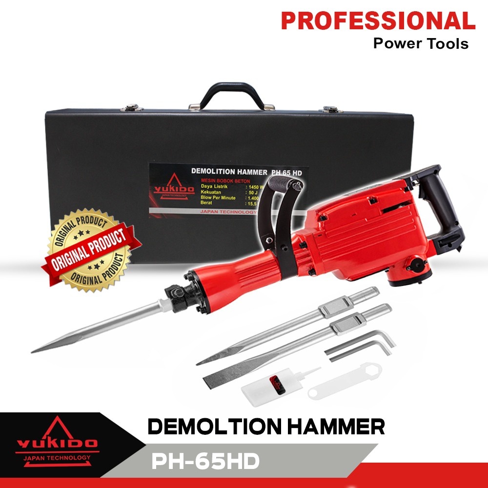 Jual Bonchi Demolition Hammer Ph65 / Mesin Bobok Beton 65Mm Listrik ...