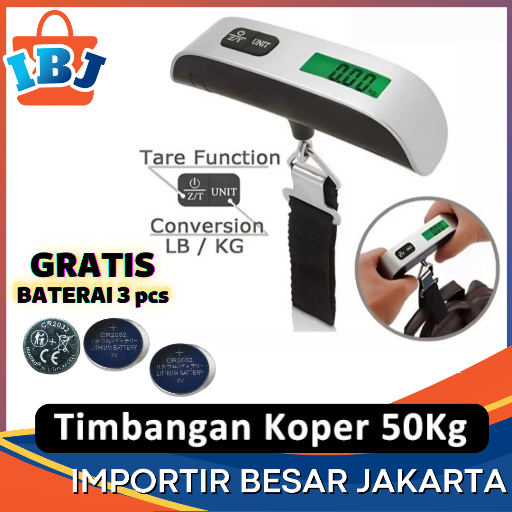 Jual TIMBANGAN KOPER DIGITAL LAYAR LCD PASSPORT 50 KG / BONUS BATERAI ...