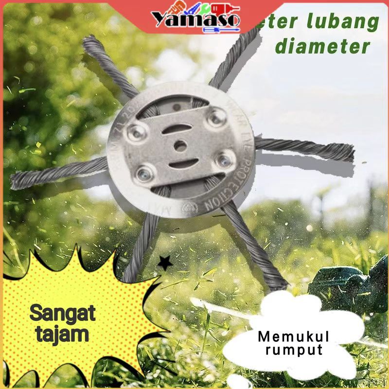 Jual 3/6T Kepala Sikat Pisau Pemotong Rumput Listrik Bahan Kawat Pisau ...