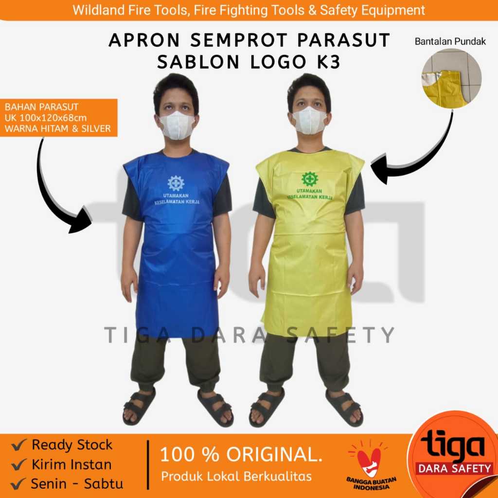 Jual Apron Semprot Parasut Ponco Dua Sisi 100 cm x 100 cm x 68 cm ...