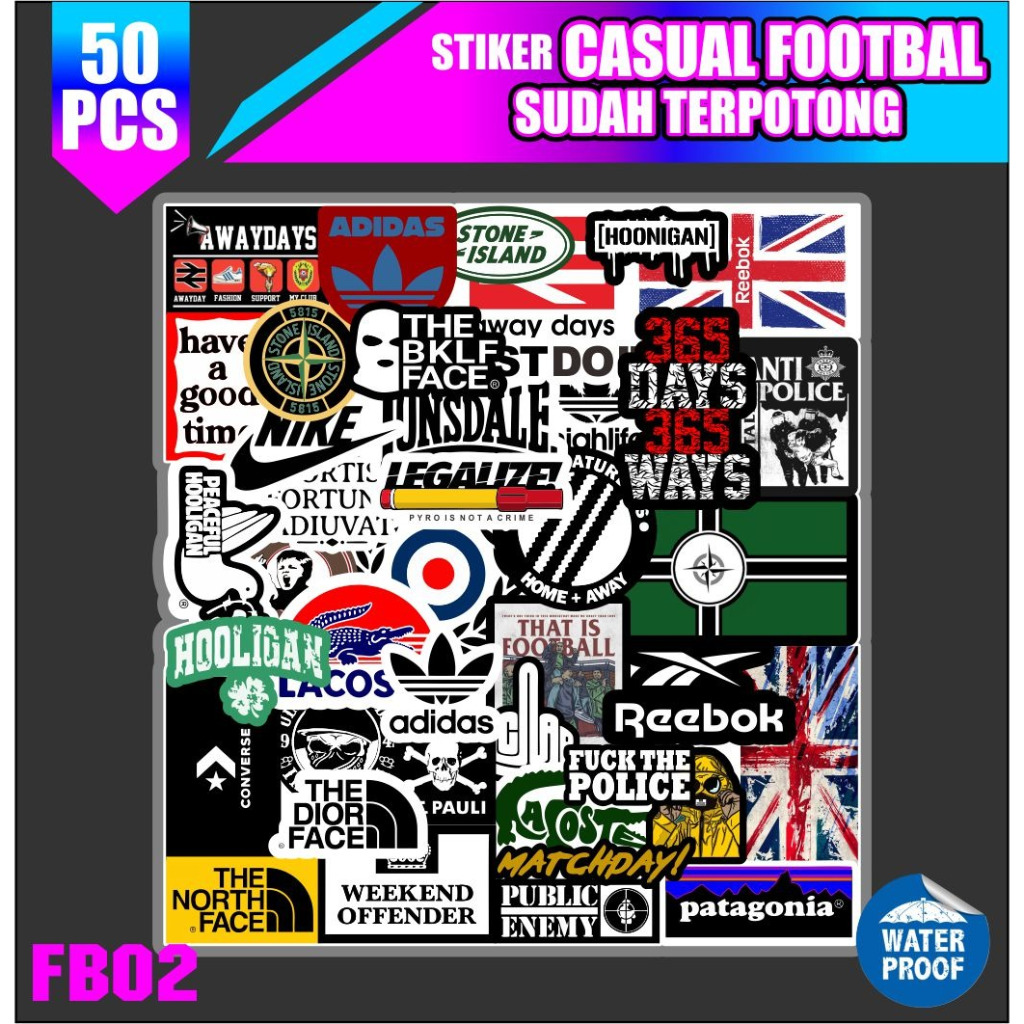 Jual Stiker Casual Football Sudah Terpotong 50 Pcs | Shopee Indonesia