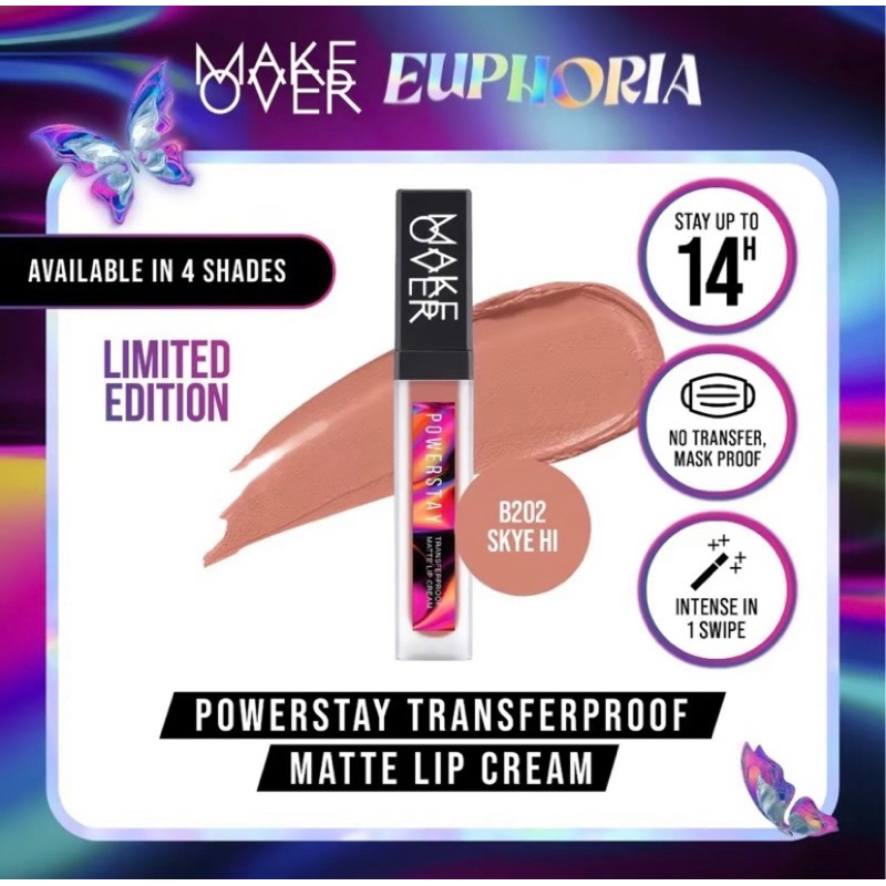 Jual MAKE OVER Powerstay Transferproof Matte Lip Cream (Limited Edition ...