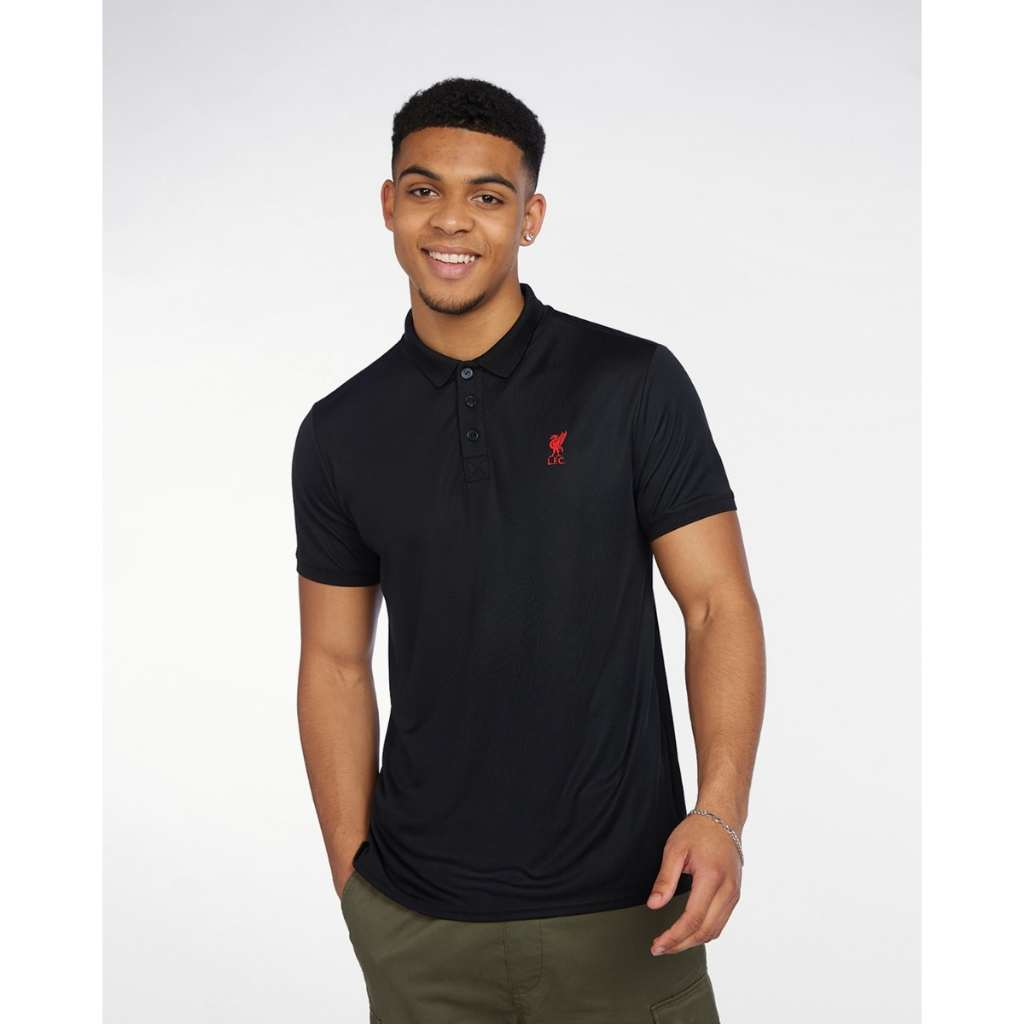 Jual Liverpool FC Mens Poly Polo Black Men - Official LFC Polo Original ...