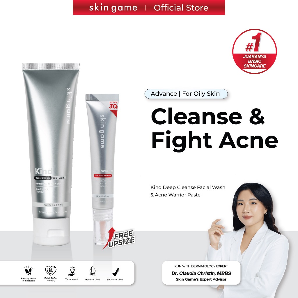 Jual Skin Game Cleanse & Fight Acne (Sensitive & Oily Skin) | Shopee ...