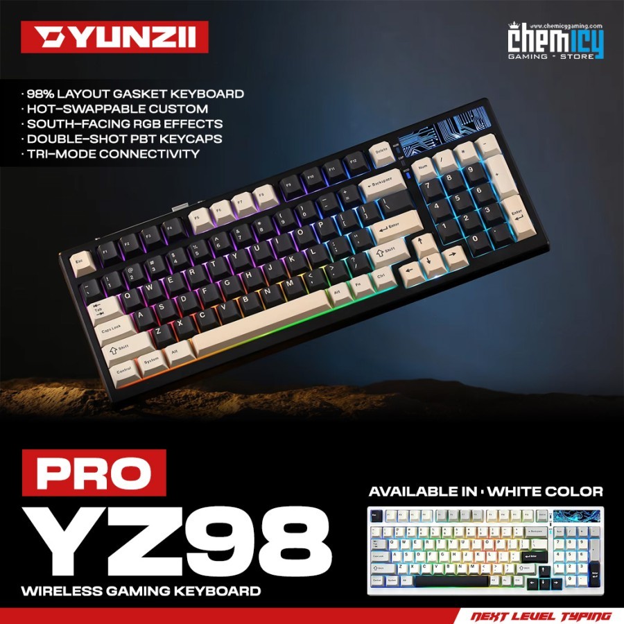 Jual Stok Baru Yunzii YZ98 Pro / YZ-98 Pro Hotswappable Tri-mode ...