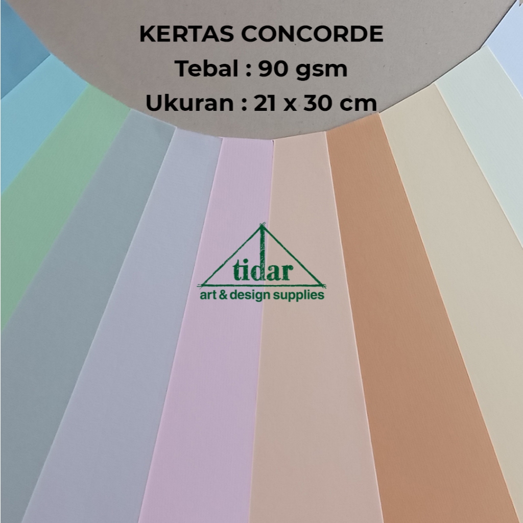 Jual Concorde Paper 90 gsm Ukuran 21 x 30 CM - Kertas Gambar Tekstur ...