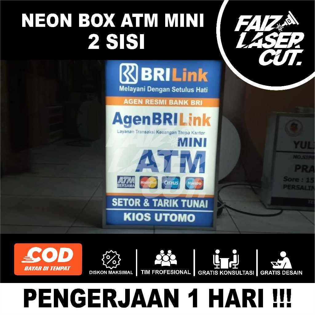 Jual NEON BOX AGEN BRI LINK 2 SISI | NEON BOX MURAH BERKUALITAS ...