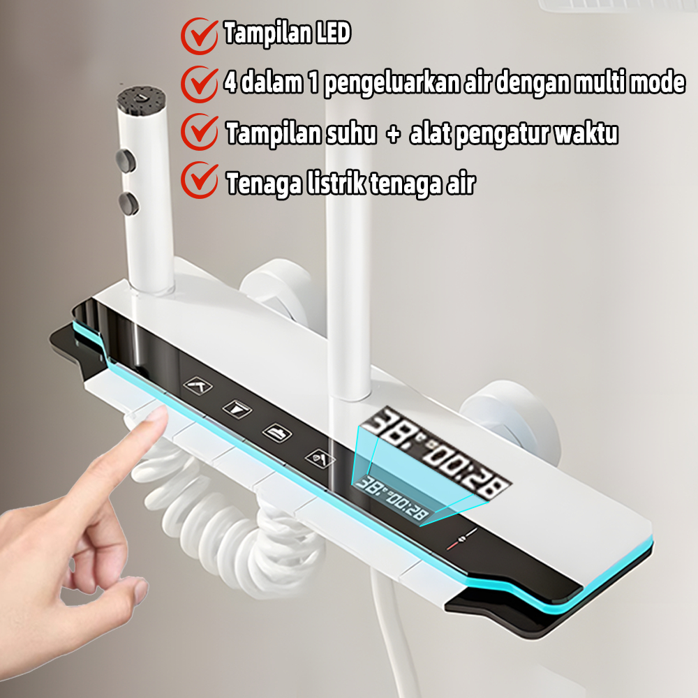 Jual 4 In 1 Suhu Konstan Shower Digital Kamar Mandi/Shower Kamar Mandi Satu Set/Shower Kamar ...
